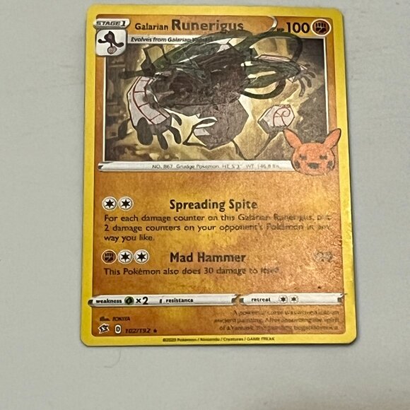 Toys | Pokemon Runerigus Trading Card | Poshmark
